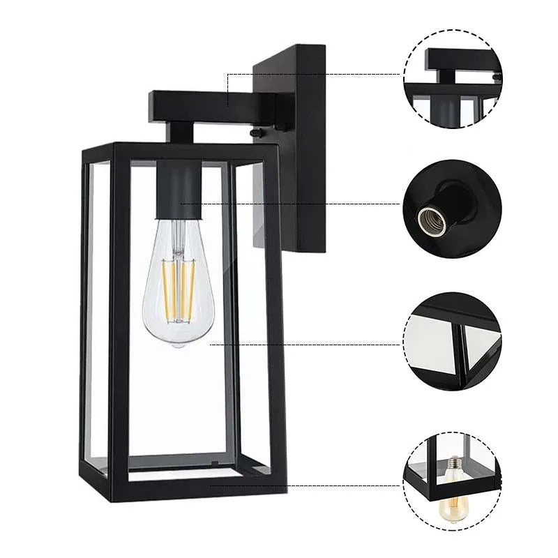 Modern simple square outdoor wall lantern garden corridor outdoor ligh ...